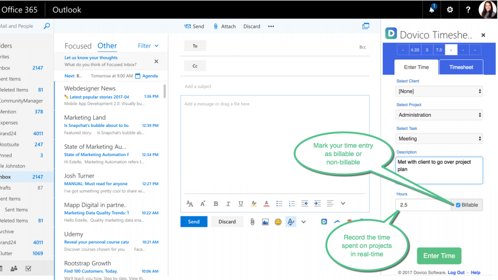 How To Increase Timesheet Productivity in Outlook - Dovico Blog