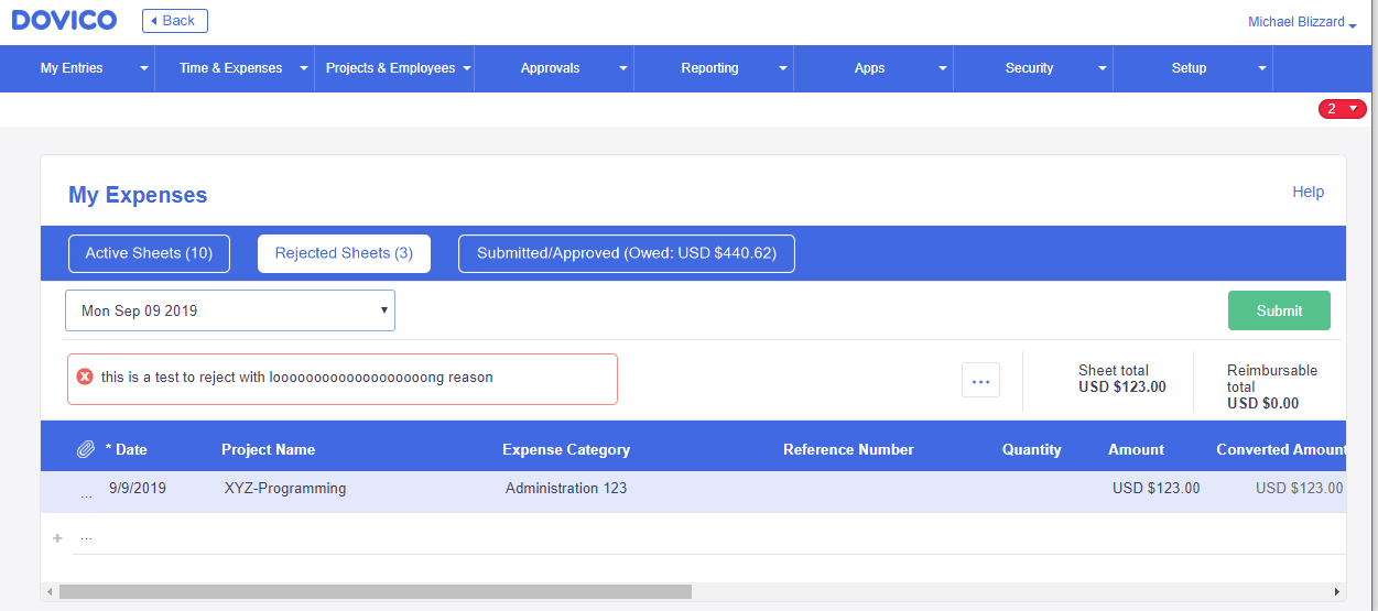 Dovico Update: Expenses & Reports Highlight Visual Overhaul - Dovico Blog