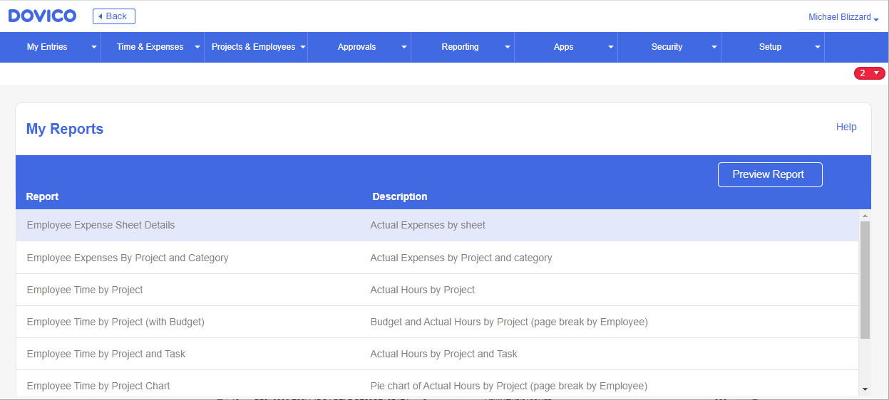 Dovico Update: Expenses & Reports Highlight Visual Overhaul - Dovico Blog