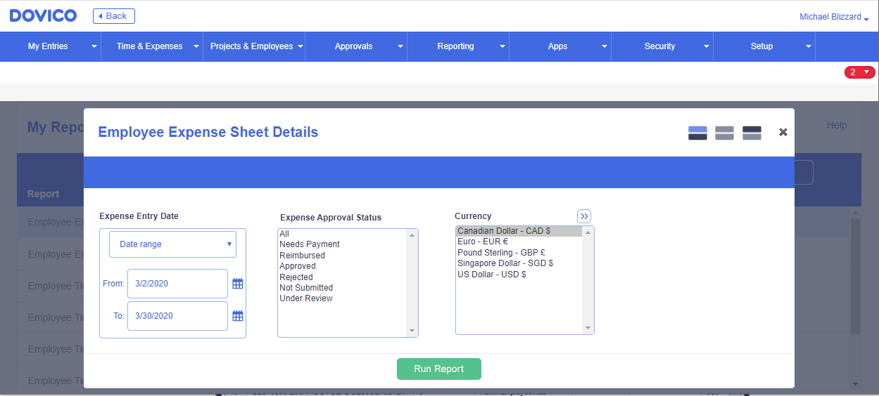 Dovico Update: Expenses & Reports Highlight Visual Overhaul - Dovico Blog