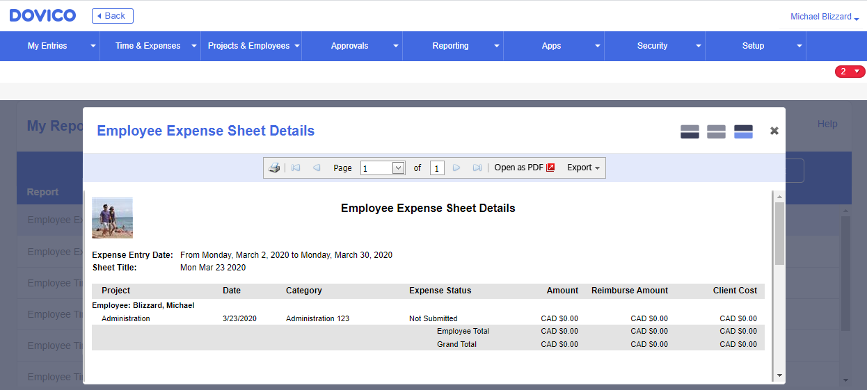 Dovico Update: Expenses & Reports Highlight Visual Overhaul - Dovico Blog