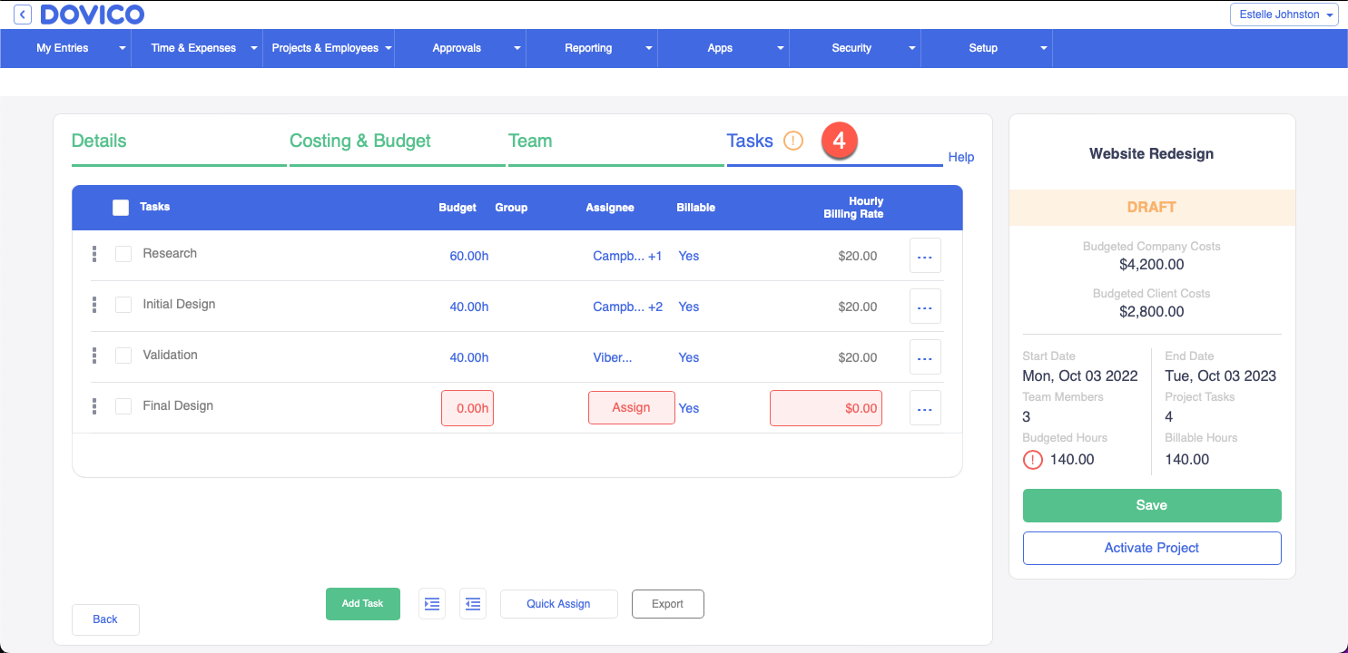 Dovico Timesheet Updates for November 2022 - Dovico Blog
