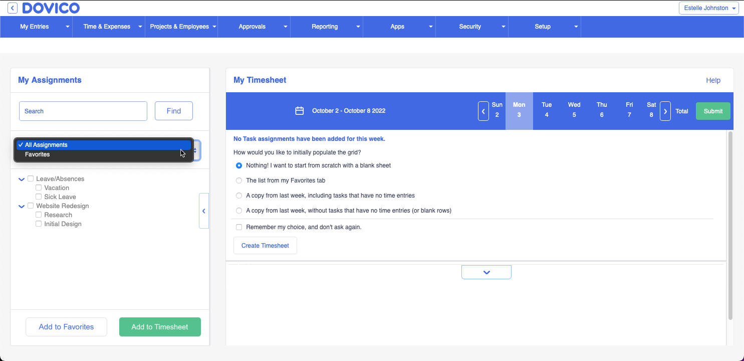 Dovico Timesheet Updates for November 2022 - Dovico Blog