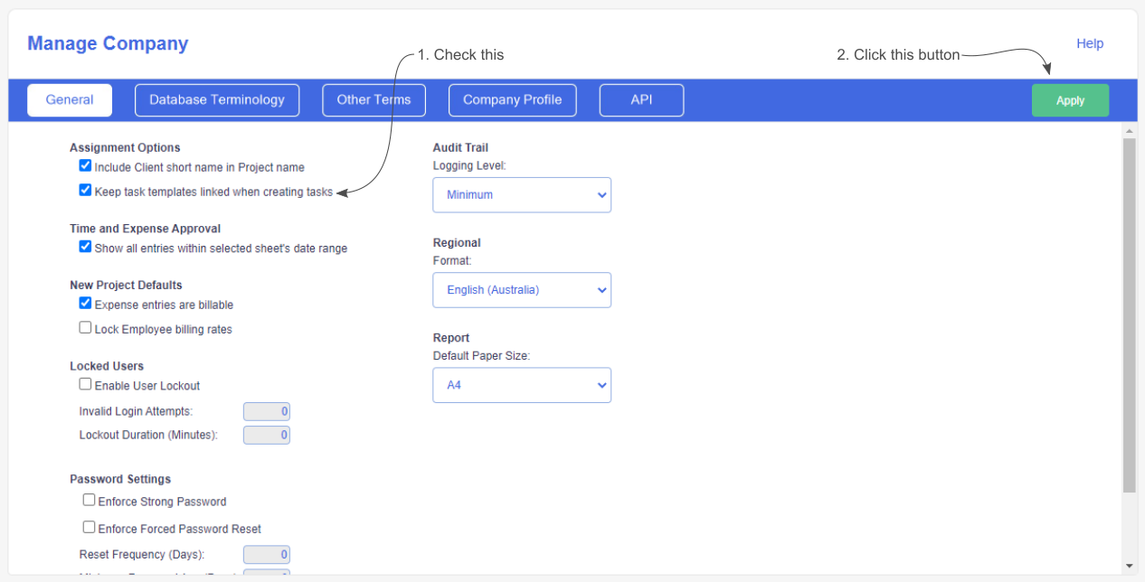 The ability to have a task linked to a task template - Dovico Blog