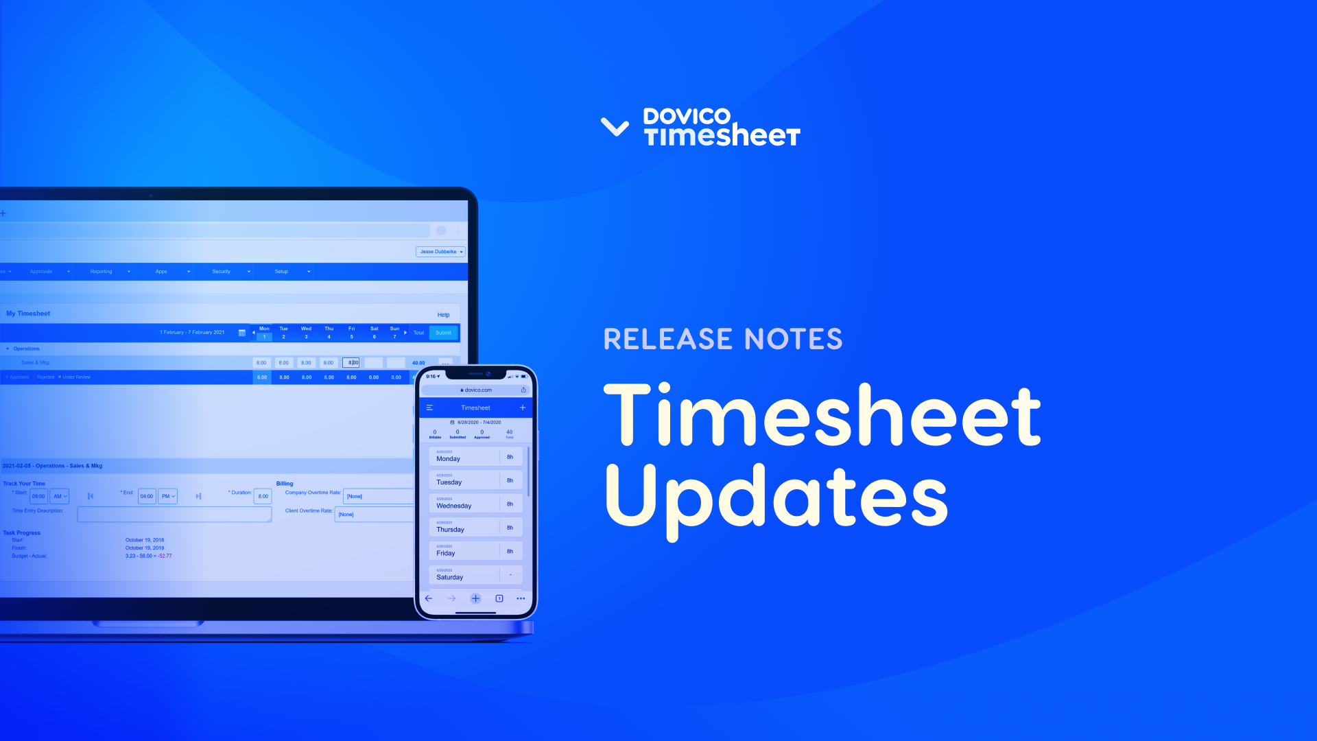 Dovico Timesheet - Spring Release 2025 - Dovico Blog